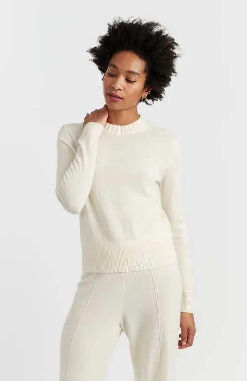 Chinti & Parker Cropped Wool & Cashmere Sweater - Cream