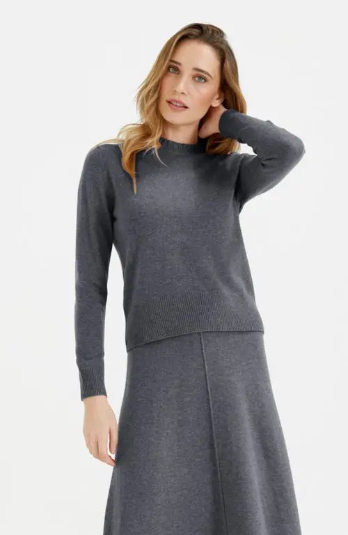Chinti & Parker Cropped Wool & Cashmere Sweater - Grey