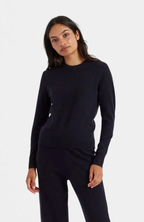 Chinti & Parker Cropped Wool & Cashmere Sweater - Navy