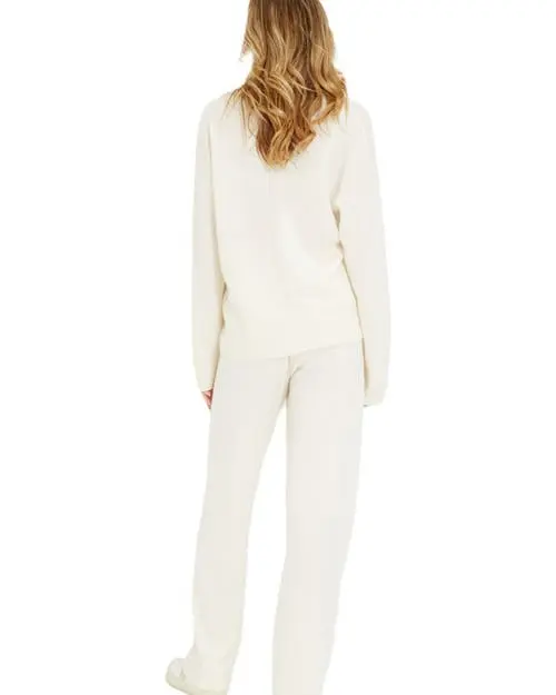 Chinti & Parker V-neck Wool Cashmere Sweater - Cream