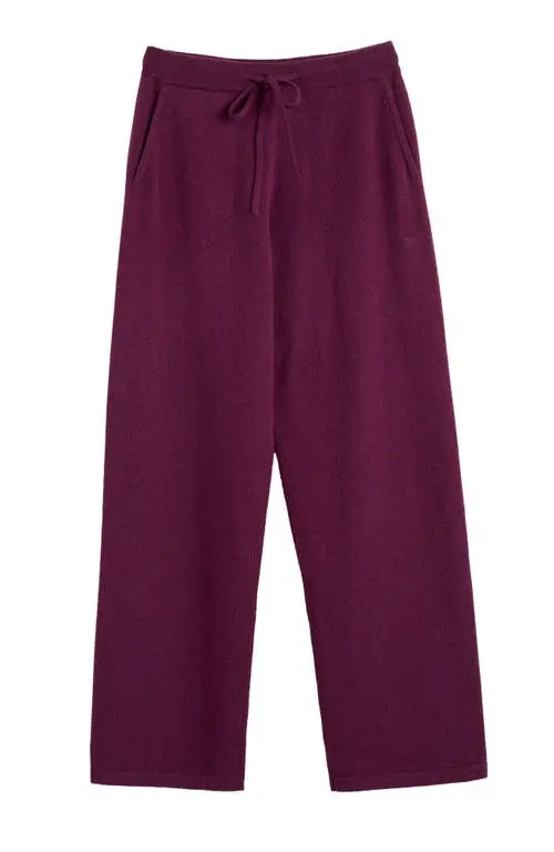 Chinti & Parker Pure Cashmere Wide Leg Pants - Mulberry