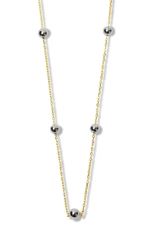 Argento Vivo Ball Station Necklace - Gold/ Silver