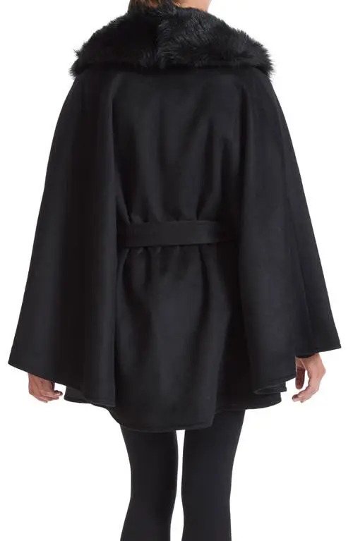 Sofia Cashmere Toscana Belted Wool & Cashmere Coat With Genuine Shearling Collar