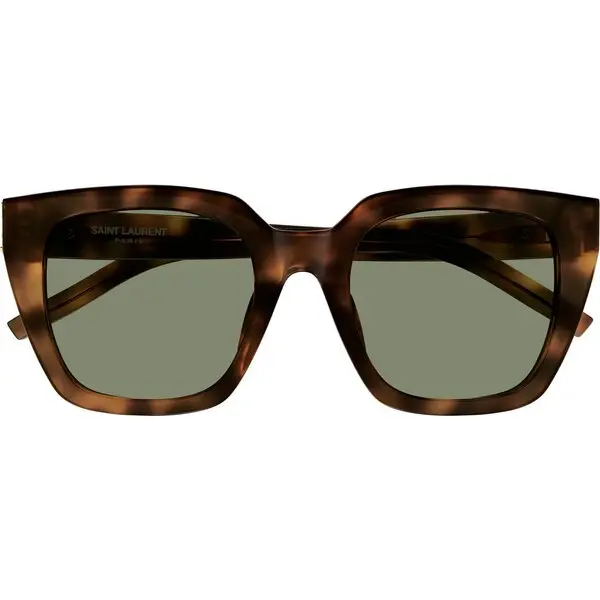 Saint Laurent 51mm Cat Eye Sunglasses - Havana