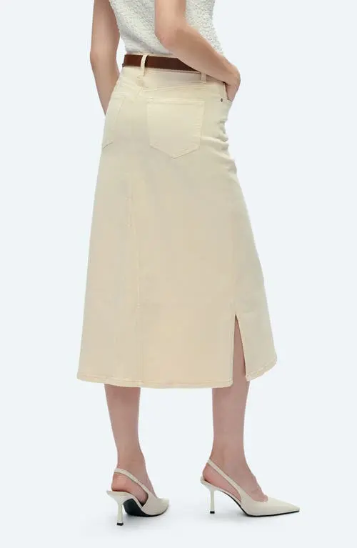 BAYEAS Lila Slit Hem Denim Midi Skirt