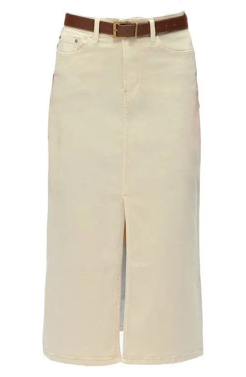 BAYEAS Lila Slit Hem Denim Midi Skirt