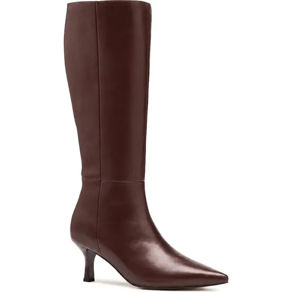 FRANKIE4 Allegra Pointed Toe Knee High Boots - Chestnut