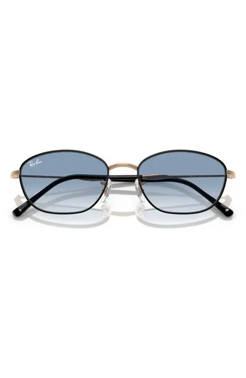 Ray-ban 58mm Irregular Oval Sunglasses - Rose Gold Black