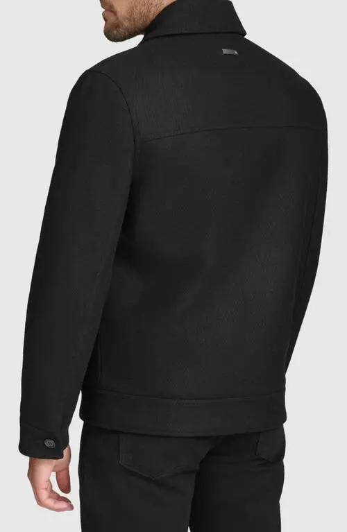 Andrew Marc Insulated Wool-blend Twill Shirt Jacket