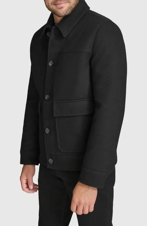 Andrew Marc Insulated Wool-blend Twill Shirt Jacket