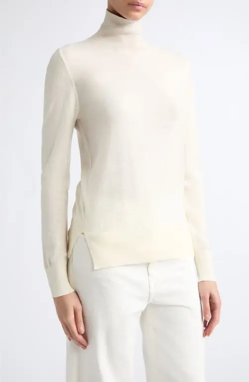 Partow Susan Turtleneck Virgin Wool Sweater - Cloud