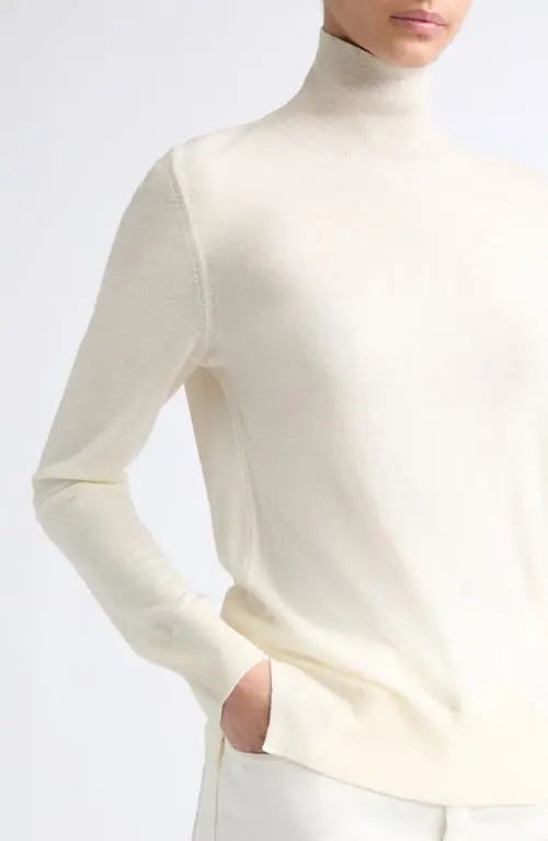 Partow Susan Turtleneck Virgin Wool Sweater - Cloud