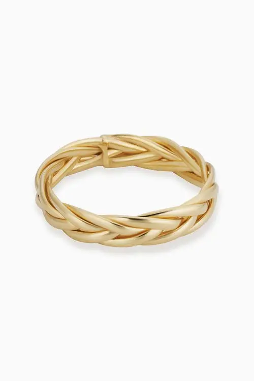 ORADINA 14k Solid Gold Caesar Stack Ring