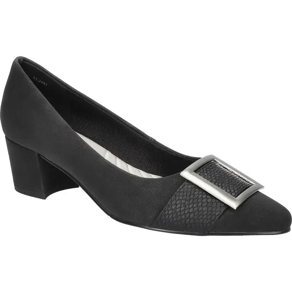 EASY WORKS BY EASY STREET Cider Pointed Toe Pump - Black Matte