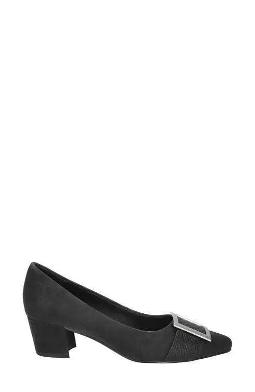 EASY WORKS BY EASY STREET Cider Pointed Toe Pump - Black Matte