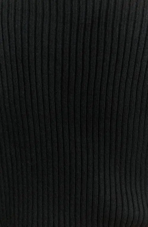 Naked Wardrobe Crop Ribbed Turtleneck Sweater