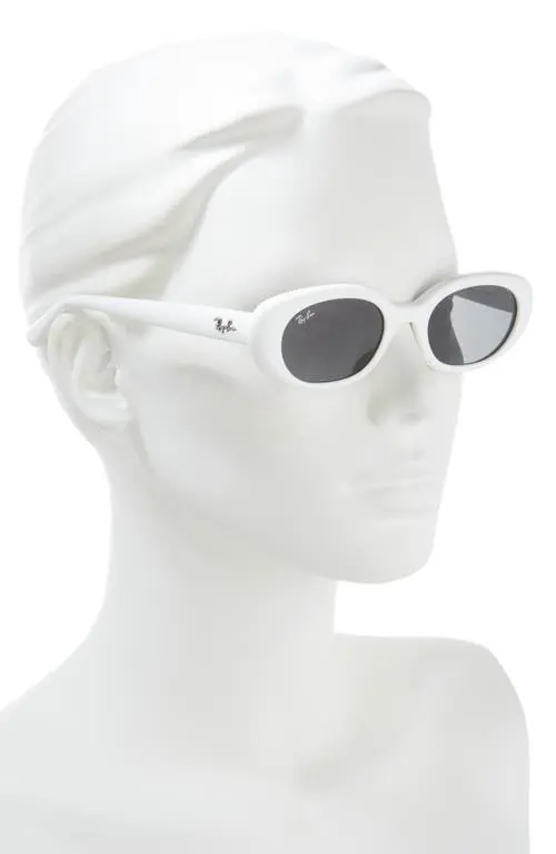 Ray-ban 53mm Oval Sunglasses - White