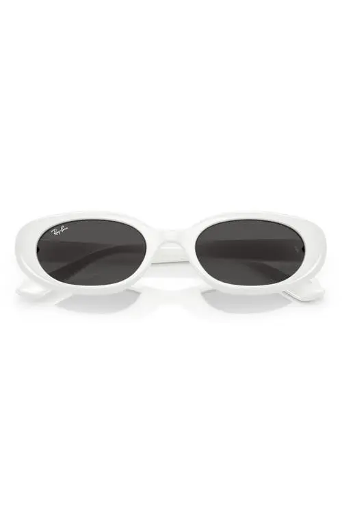 Ray-ban 53mm Oval Sunglasses - White