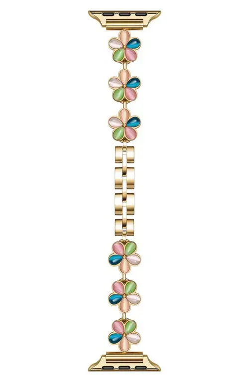 POSH TECH June Flower Apple Watch® Band - Gold Multi
