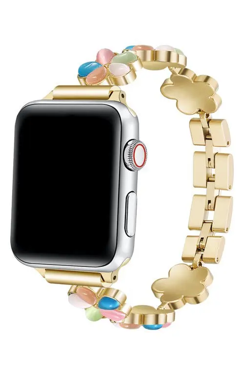 POSH TECH June Flower Apple Watch® Band - Gold Multi