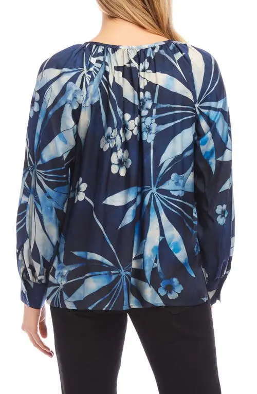 Karen Kane Floral Peasant Top