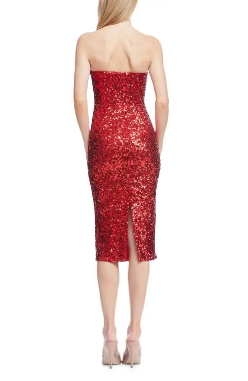 Dress The Population Perla Strapless Sequin Dress