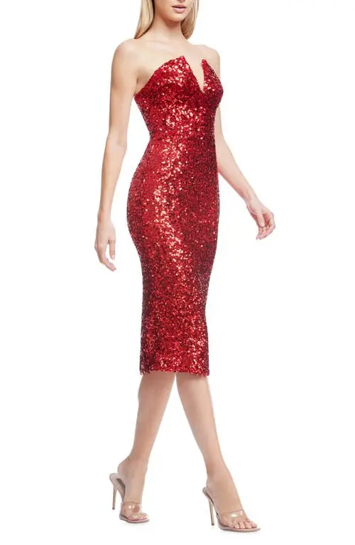 Dress The Population Perla Strapless Sequin Dress