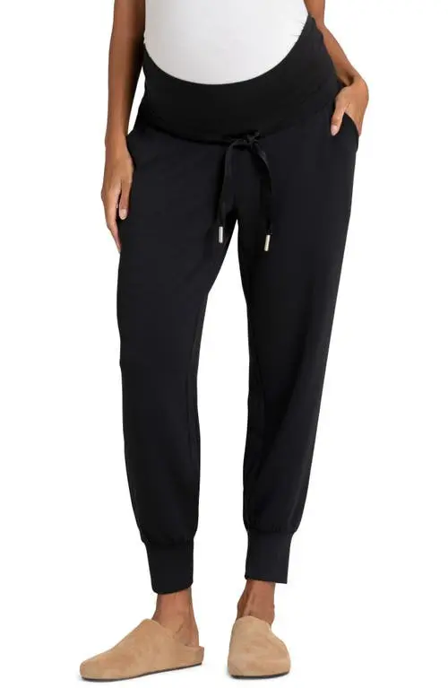 Seraphine Over-the-bump Maternity Joggers - Black
