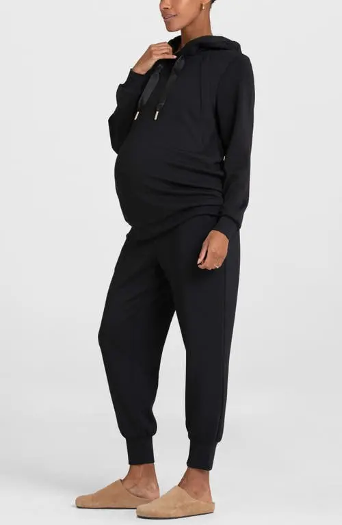 Seraphine Over-the-bump Maternity Joggers - Black