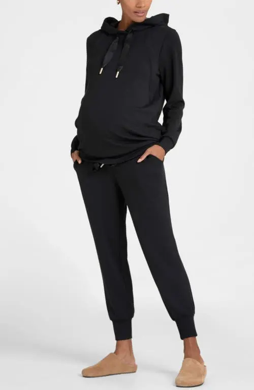 Seraphine Over-the-bump Maternity Joggers - Black