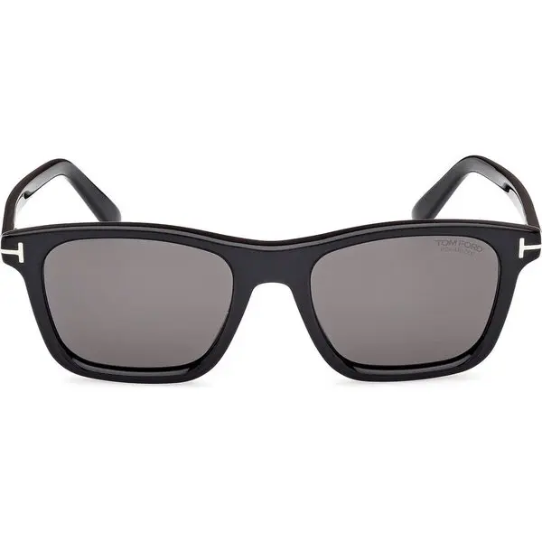 TOM FORD Barron Square Frame Sunglasses - Shiny Black/ Eco/ Lenses