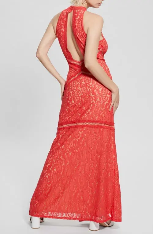 house of cb soft pink floral lace back maxi dress Rent House of CB main image 1