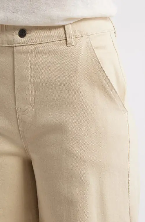 Hue Raw Hem Wide Leg Denim Pants