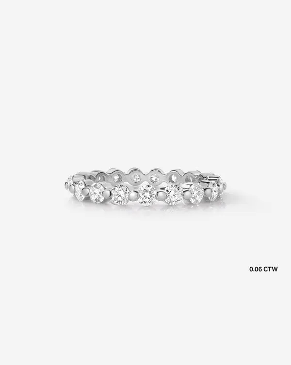 Ring Concierge Single Prong Diamond Band Wedding Band - Platinum
