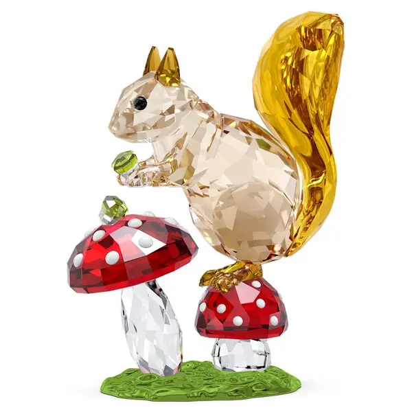 SWAROVSKI Idyllia Squirrel And Mushrooms - Brown