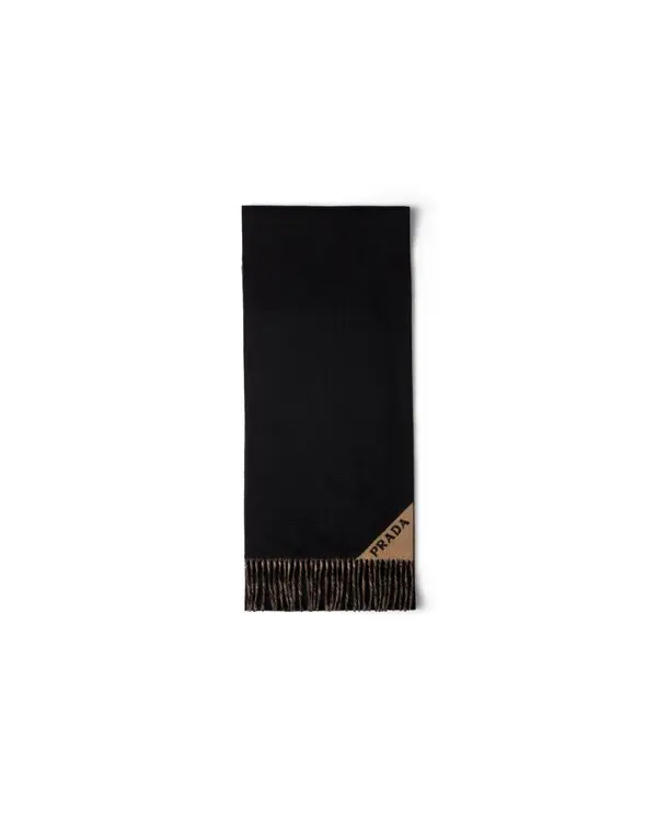 Prada Double Cashmere Scarf - Black