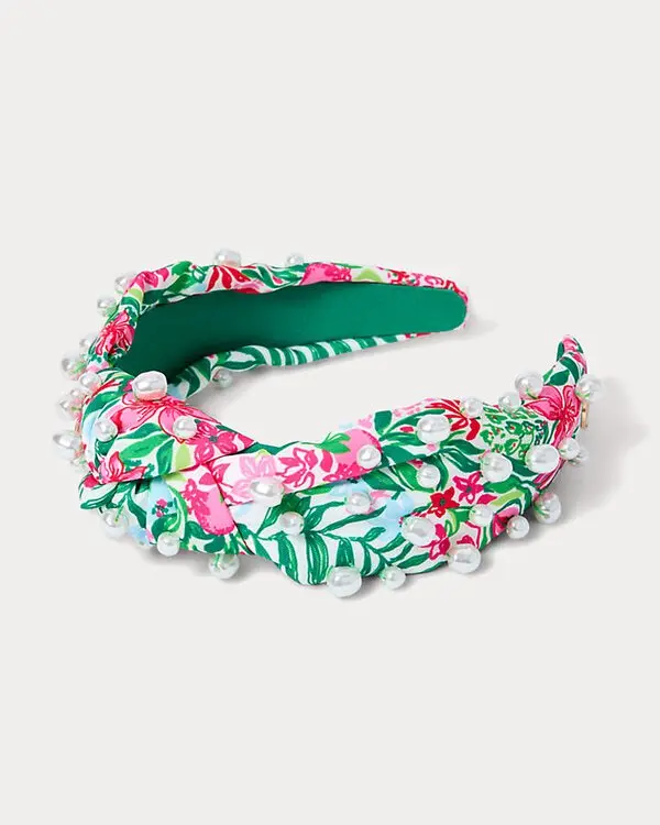 Lilly Pulitzer® Slim Knot Embellished Headband - Multi Glowing Gardens