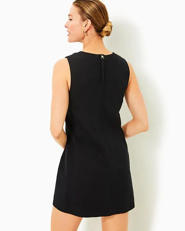 Lilly Pulitzer Edita Embellished Stretch Shift Dress - Noir | Editorialist