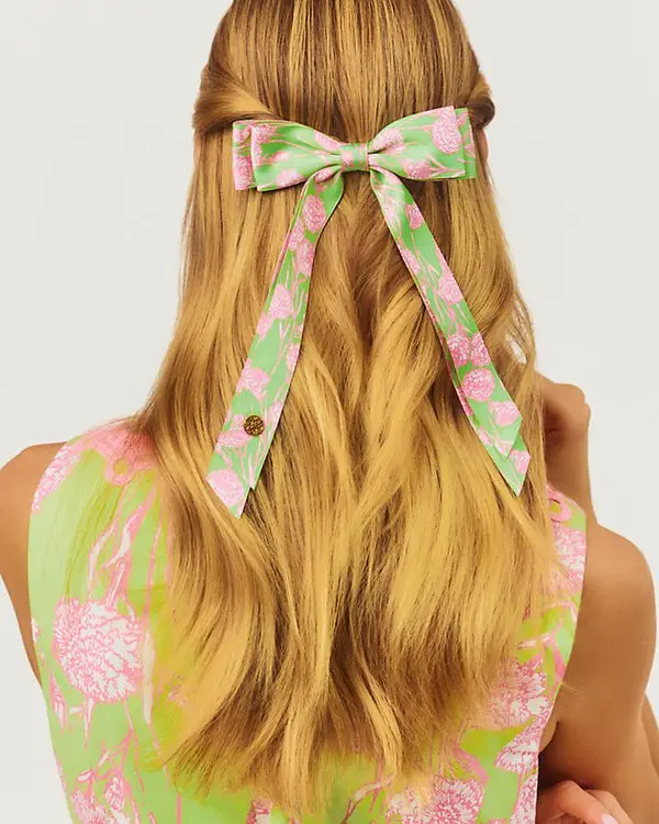 LILLY PULITZER Bow Hair Clip - Pistachio Macaron Alina Accessories Small