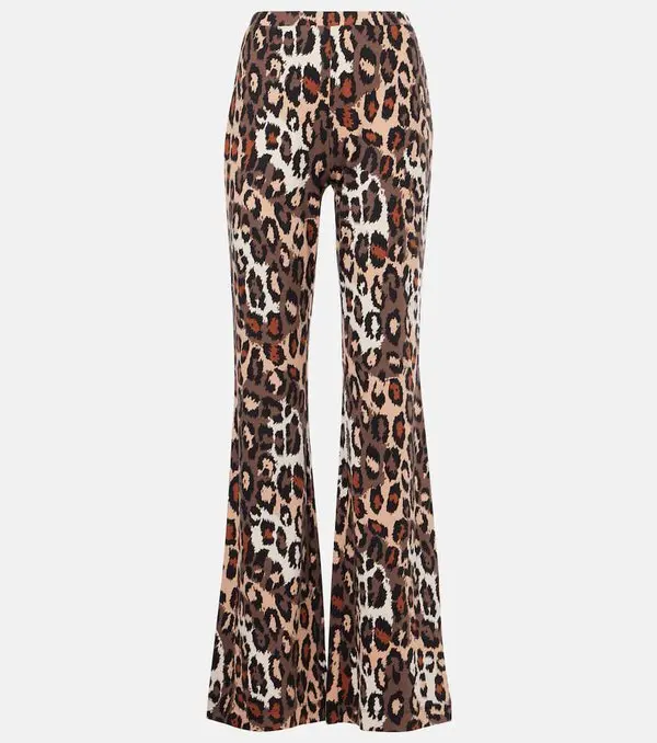Diane Von Furstenberg Leopard-print Flared Pants