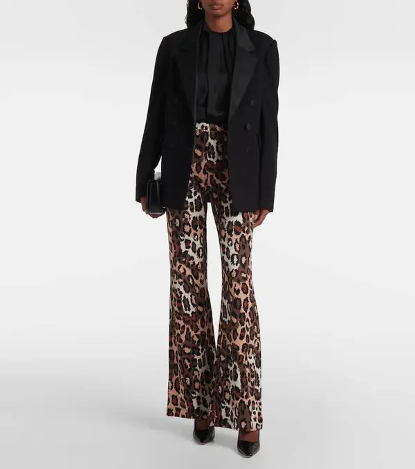 Diane Von Furstenberg Leopard-print Flared Pants