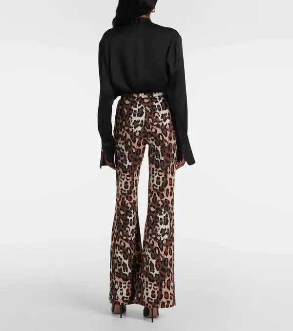 Diane Von Furstenberg Leopard-print Flared Pants