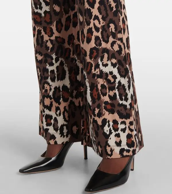 Diane Von Furstenberg Leopard-print Flared Pants