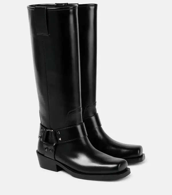 Valentino Garavani Rockstud Leather Boots