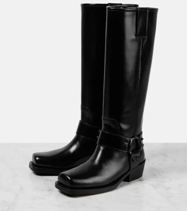 Valentino Garavani Rockstud Leather Boots