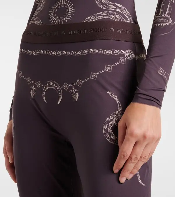 MARINE SERRE Printed Jersey Tights