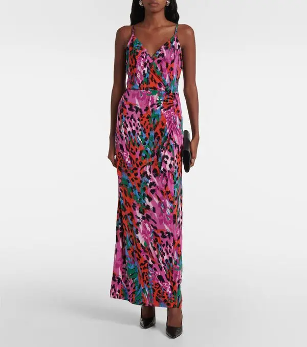Diane Von Furstenberg Saavya Leopard-print Maxi Dress