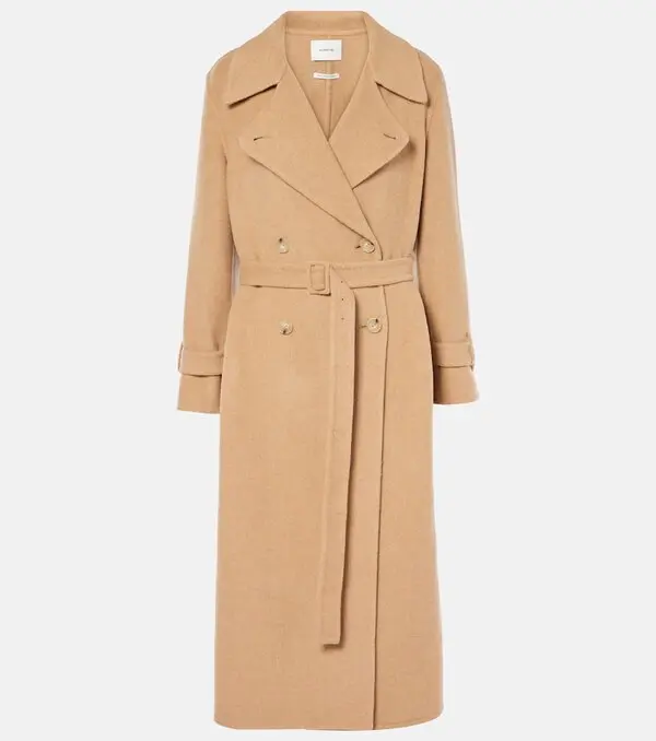 Vince Belted Double-breasted Wool-blend Coat