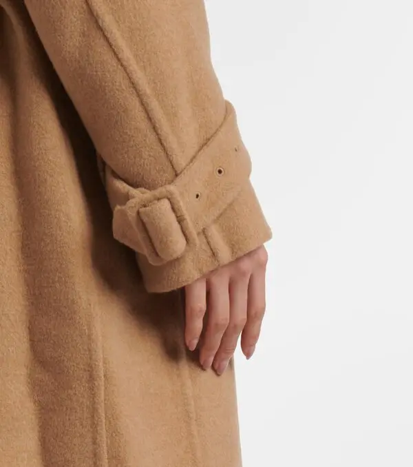 Vince Belted Double-breasted Wool-blend Coat
