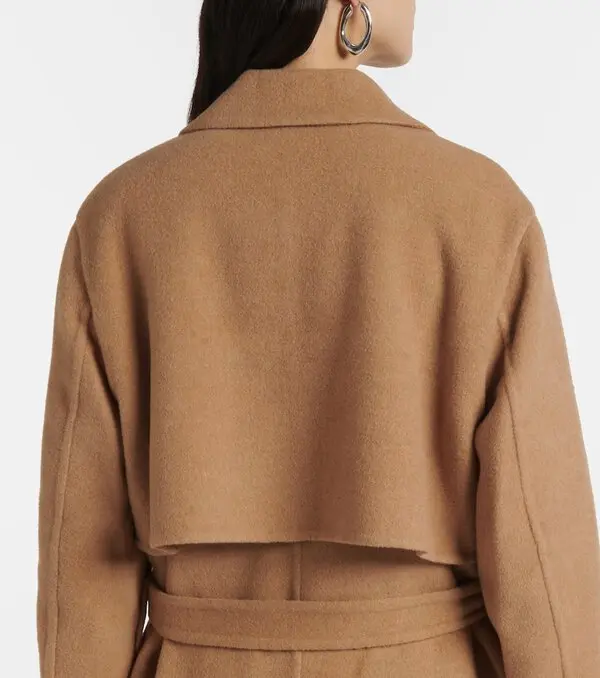 Vince Belted Double-breasted Wool-blend Coat